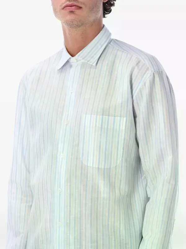 SALVATORE PICCOLO Alberto Striped Shirt - Blue