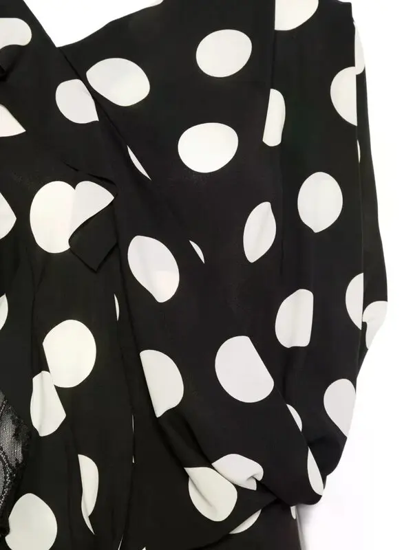 Junya Watanabe Polka-dot Laced Maxi Dress