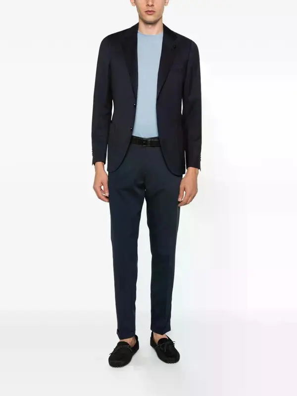 Imperial Cuffed-hem Trousers - Blue