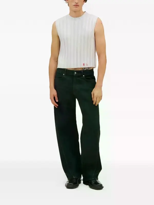 Eckhaus Latta Asymmetric-seam Jeans - Green