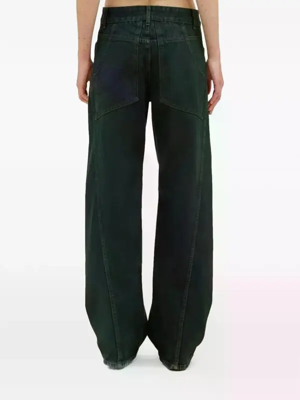 Eckhaus Latta Asymmetric-seam Jeans - Green