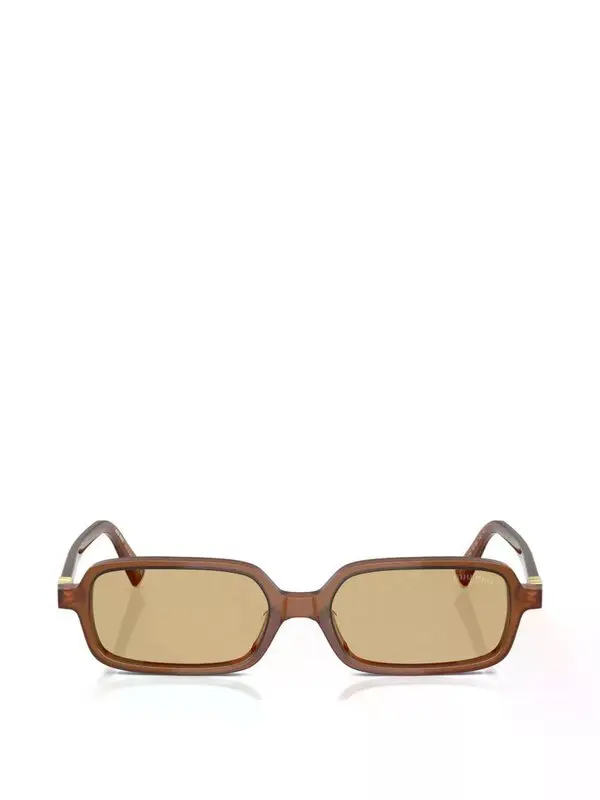 Miu Miu Rectangle-frame Sunglasses - Brown