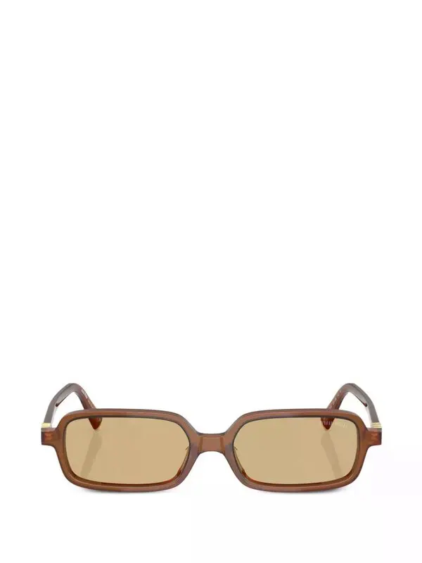 Miu Miu Rectangle-frame Sunglasses - Brown
