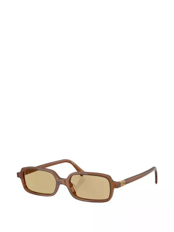 Miu Miu Rectangle-frame Sunglasses - Brown