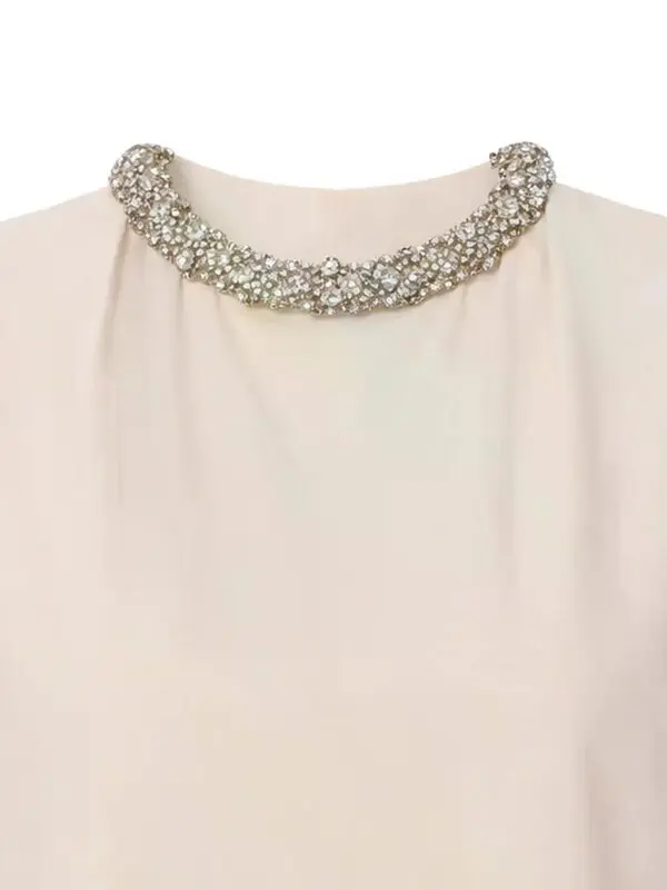 Elisabetta Franchi Sleeveless Top With Jewel Collar