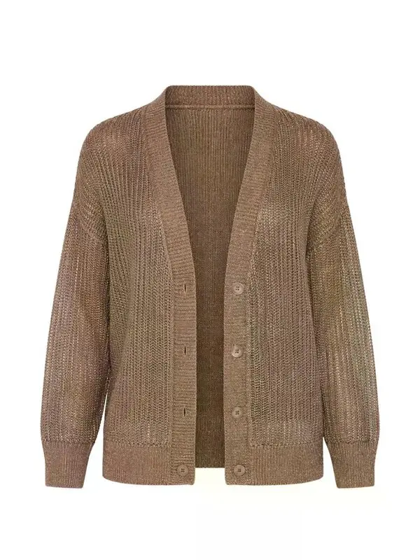 Kinross Cashmere Open Texture Cardigan