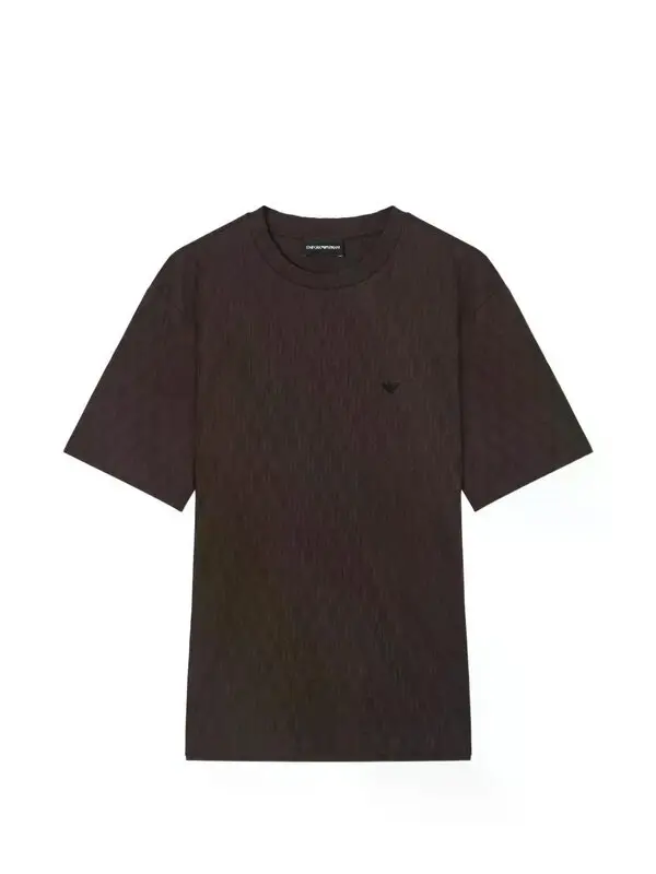 Emporio Armani Jacquard Jersey Sweater - Espresso