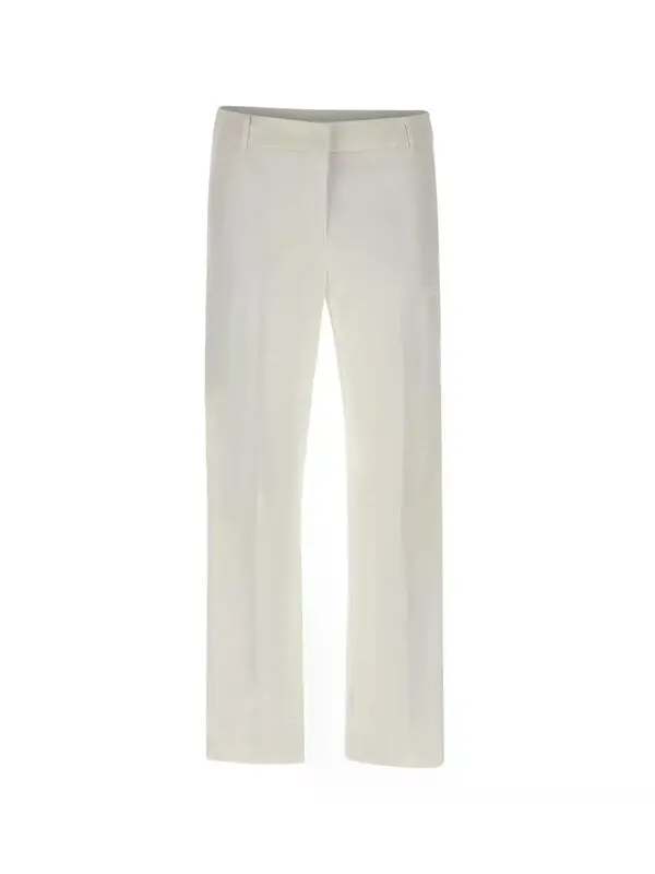 Marella Crease Trousers With Belt Loops - White
