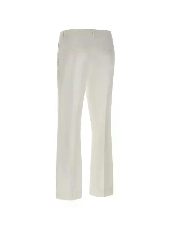 Marella Crease Trousers With Belt Loops - White