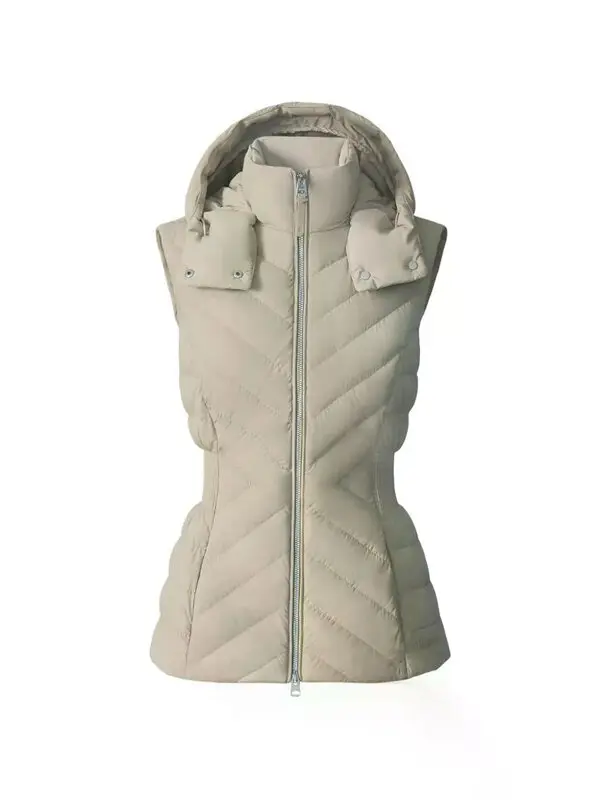 Mackage Hoshi Hooded Quilted Vest - Neutrals