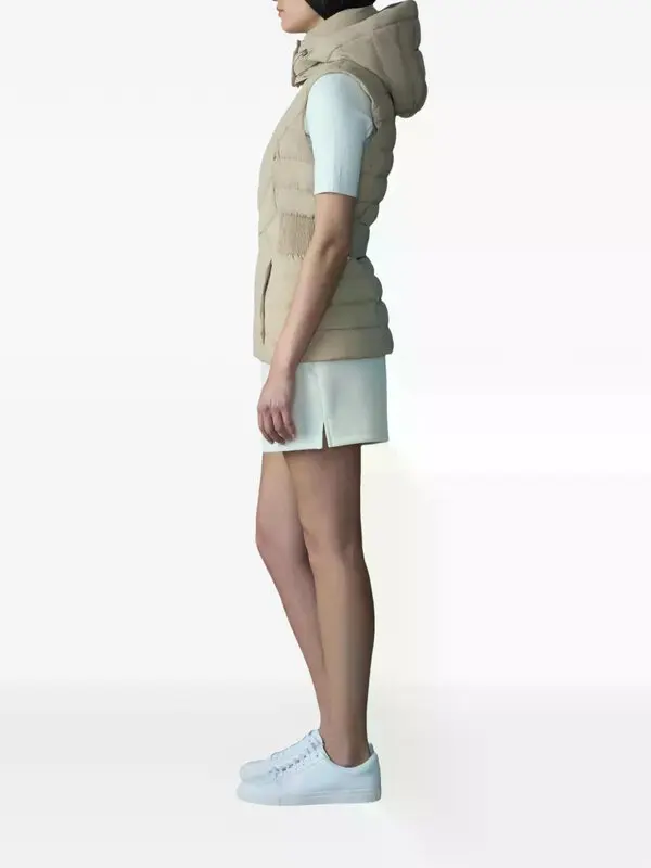 Mackage Hoshi Hooded Quilted Vest - Neutrals