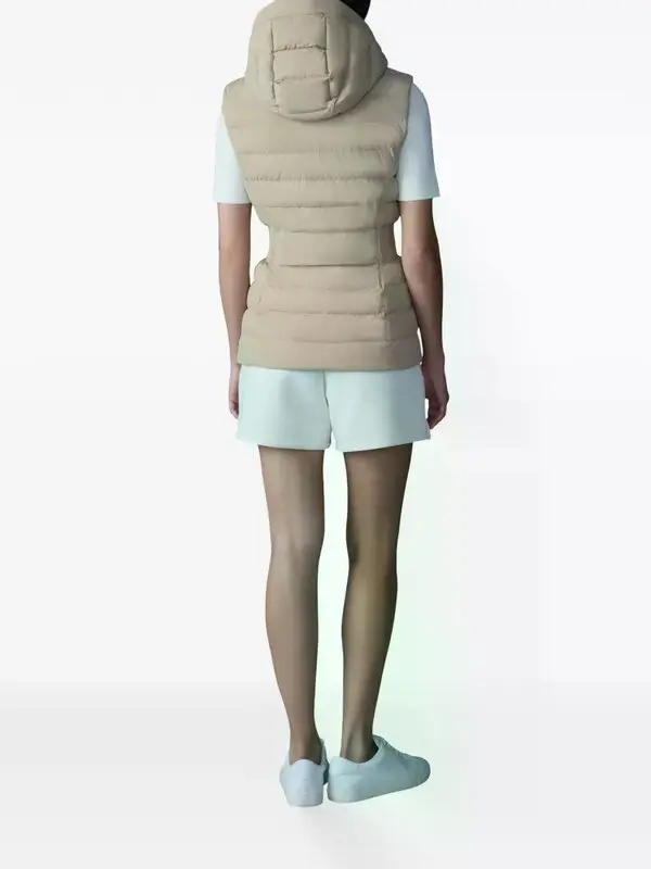 Mackage Hoshi Hooded Quilted Vest - Neutrals
