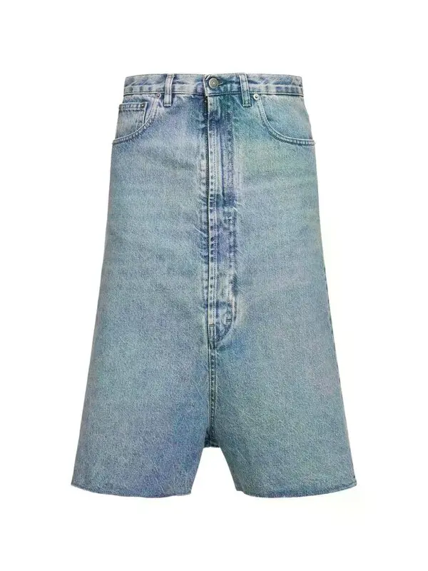 MAISON MARGIELA Frayed Denim Shorts - Blue