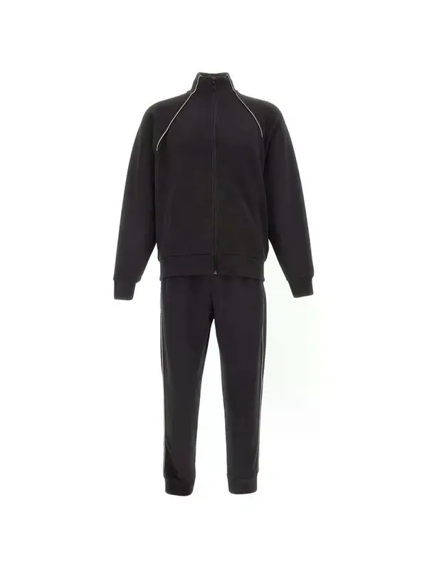BOSS Pique Piped Tracksuit Set - Black