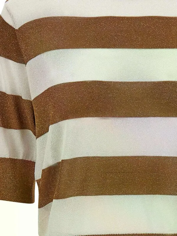 KANGRA Striped Knit Sweater - Brown
