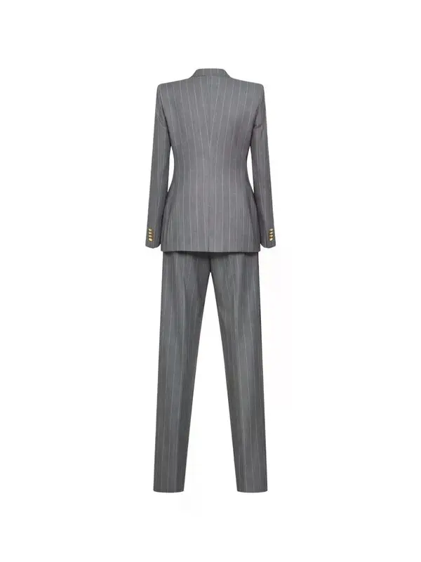Tagliatore Pinstriped Double-breasted Blazer - Grey