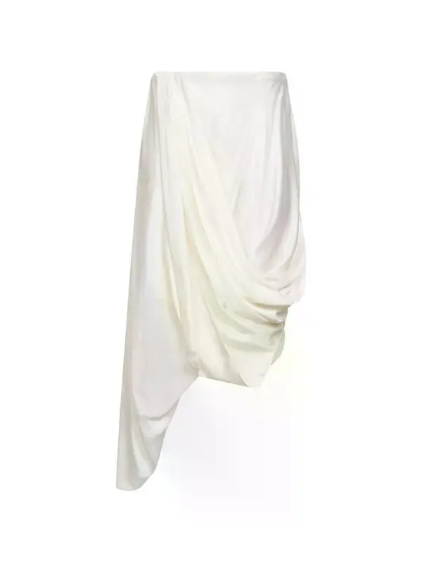 MAISON MARGIELA Asymmetric Midi Skirt - White