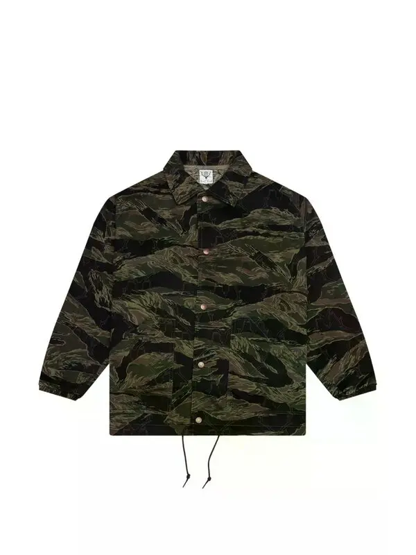 SOUTH2 WEST8 Skull Quilting Camo-print Jacket