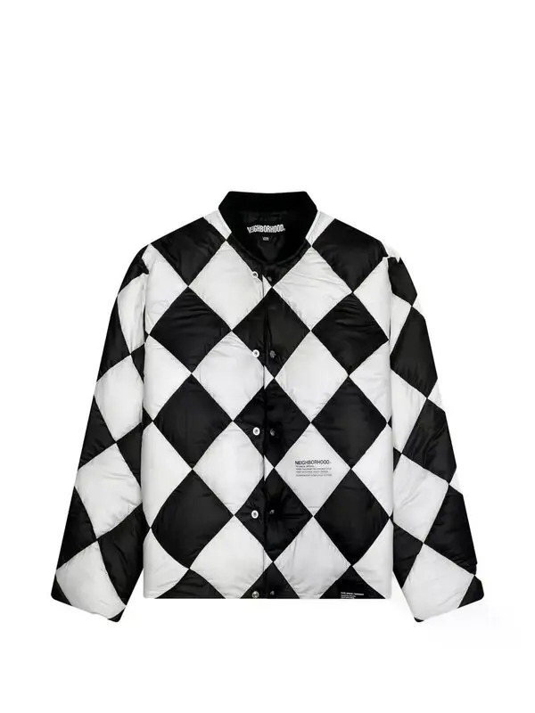 NEIGHBORHOOD Checker Puffer Jacket - Black