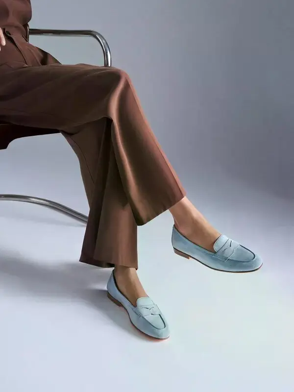 Santoni Carla Suede Loafers - Blue