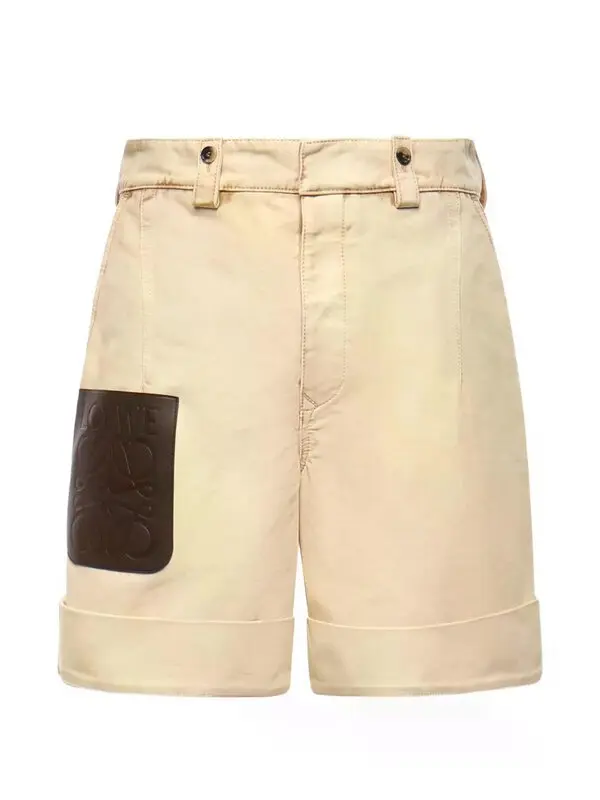 Loewe Cuffed Shorts - Neutrals
