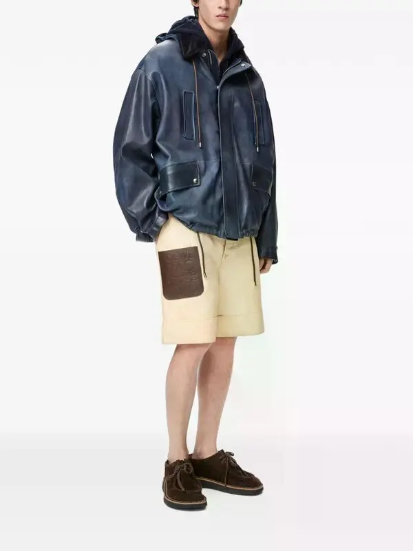Loewe Cuffed Shorts - Neutrals