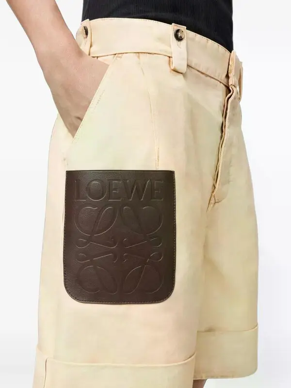 Loewe Cuffed Shorts - Neutrals