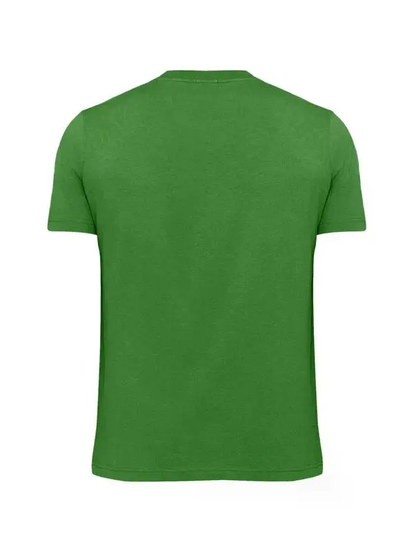 BOSS Camiseta Em Algodão Elástico Com Detalhe De Logo - Green