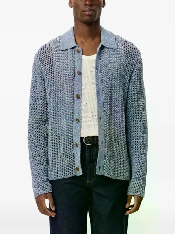 LES DEUX Gerald Open Knit Shirt