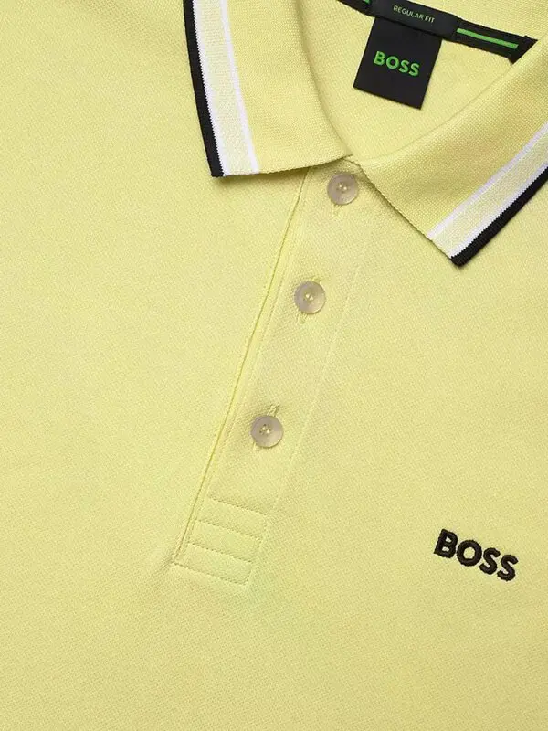 BOSS Paddy Cotton-piqué Polo Shirt - Yellow