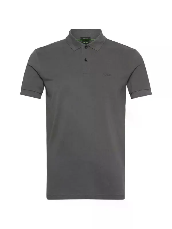 BOSS Button Polo Shirt - Grey