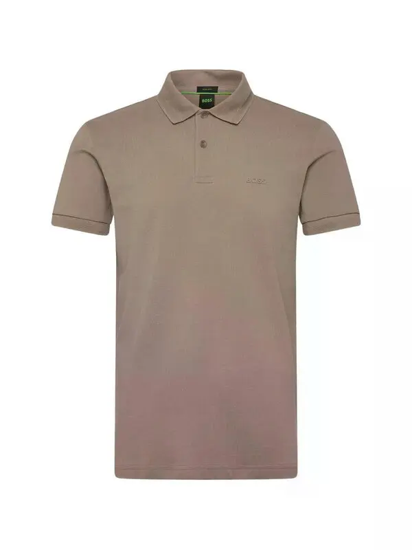 BOSS Buttoned Polo Shirt - Neutrals