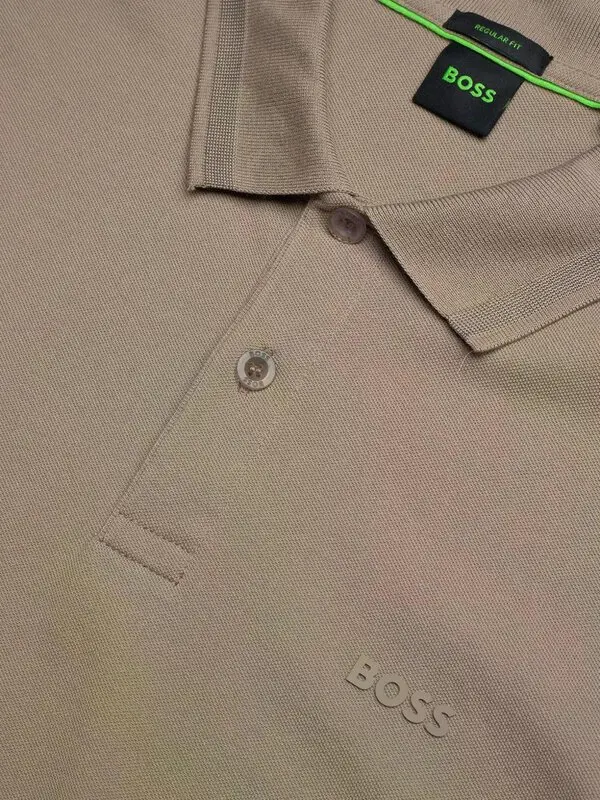 BOSS Buttoned Polo Shirt - Neutrals