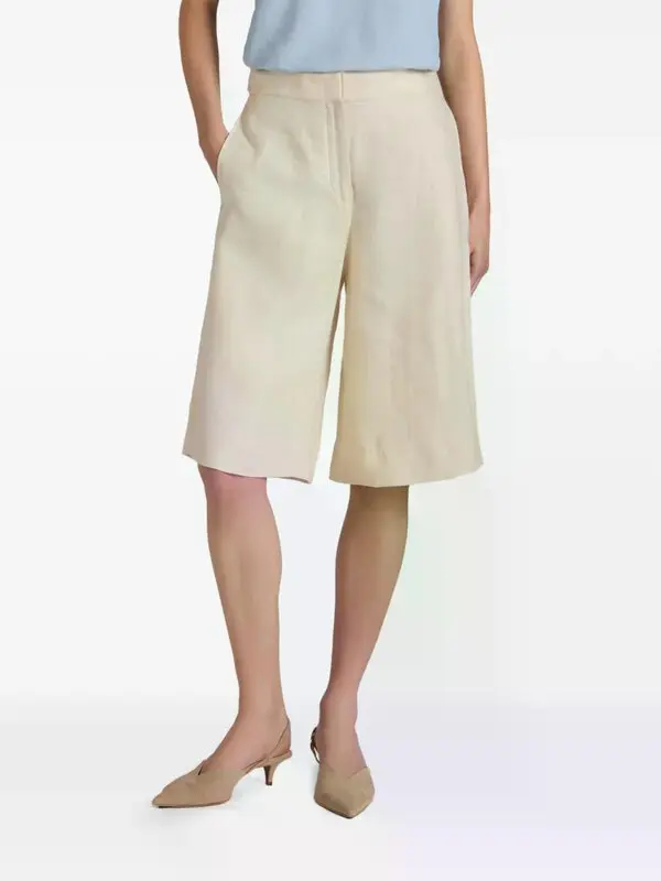 Incotex Wide-leg Linen Shorts