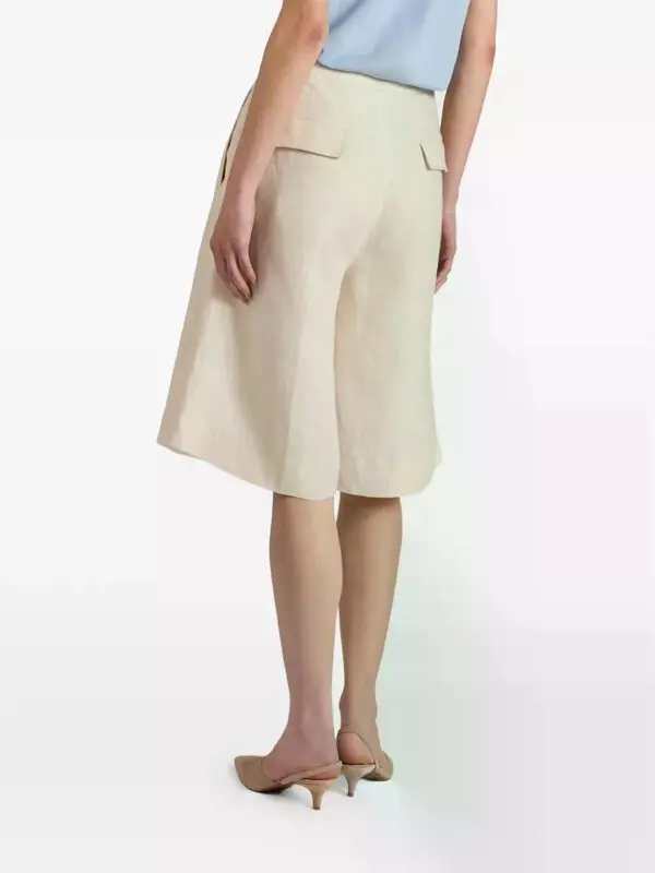 Incotex Wide-leg Linen Shorts