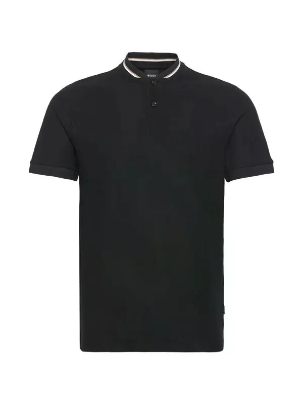 BOSS Button T-shirt - Black