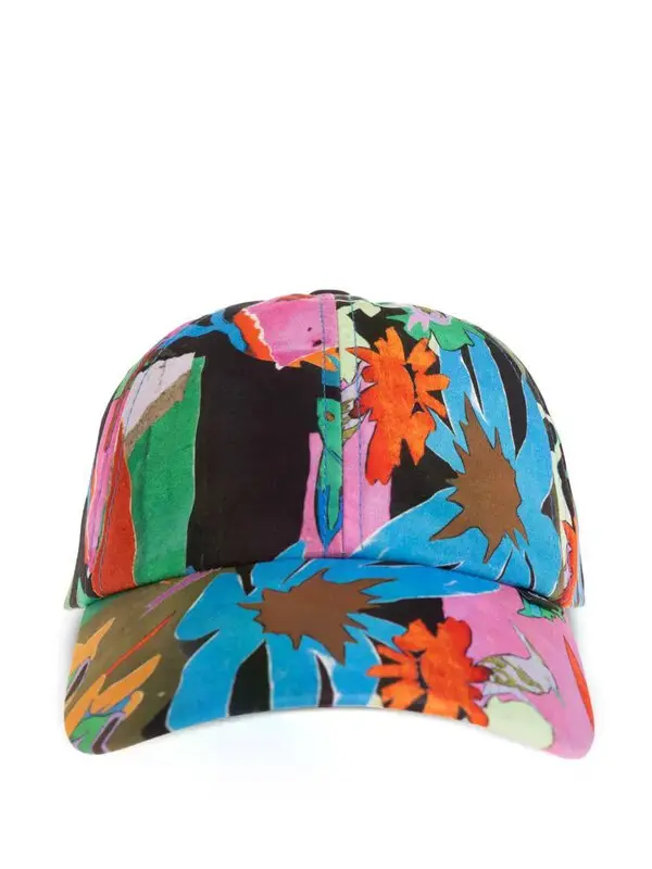 Paul Smith Floral Print Cap - Blue