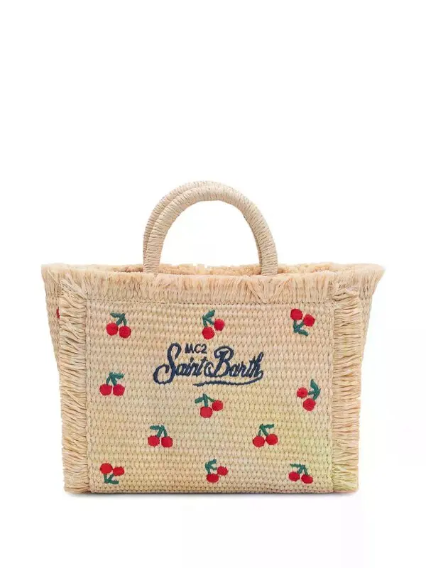 MC2 SAINT BARTH Embroidered Tote Bag - Neutrals