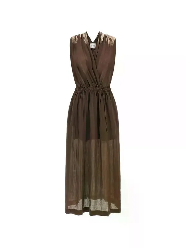NUDE Laminated Paint V-neck Dress