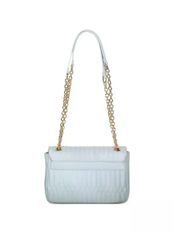 Moschino Quilted Shoulder Bag With Heart Motif - Blue