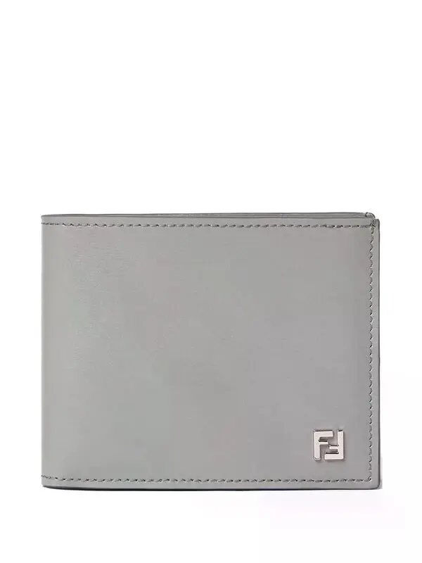 Fendi Ff Leather Wallet - Grey