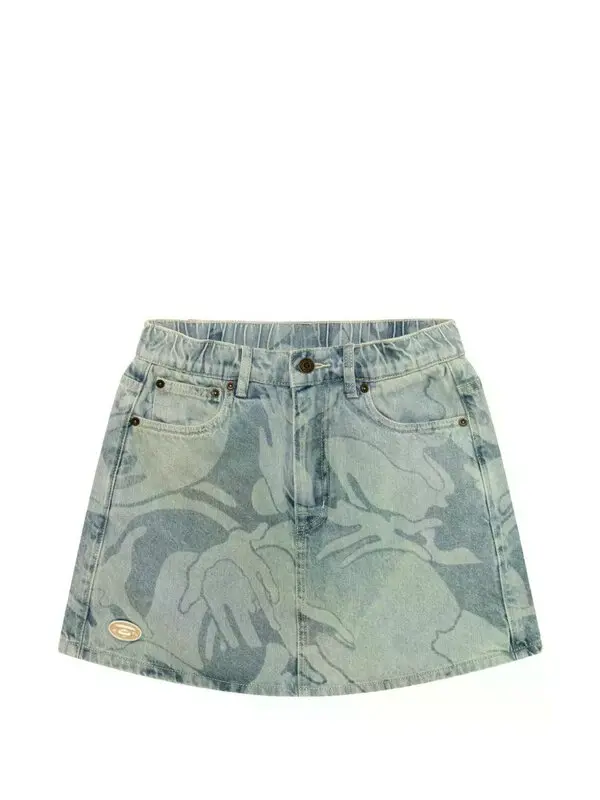 AAPE BY *A BATHING APE Embroidered Denim Shorts