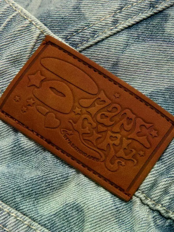 AAPE BY *A BATHING APE Embroidered Denim Shorts
