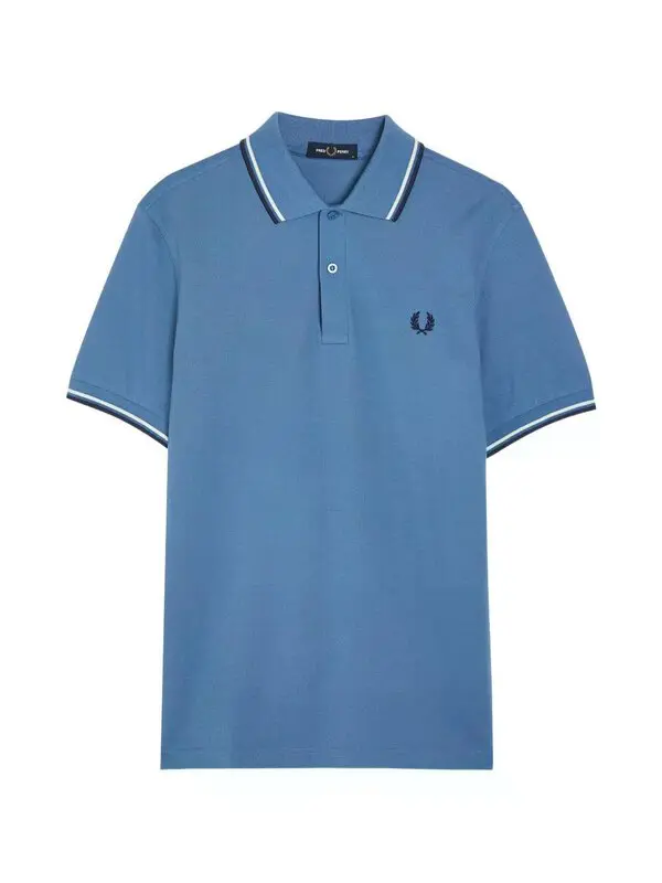 Fred Perry Striped-detail Polo Shirt - Blue