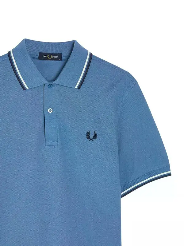 Fred Perry Striped-detail Polo Shirt - Blue