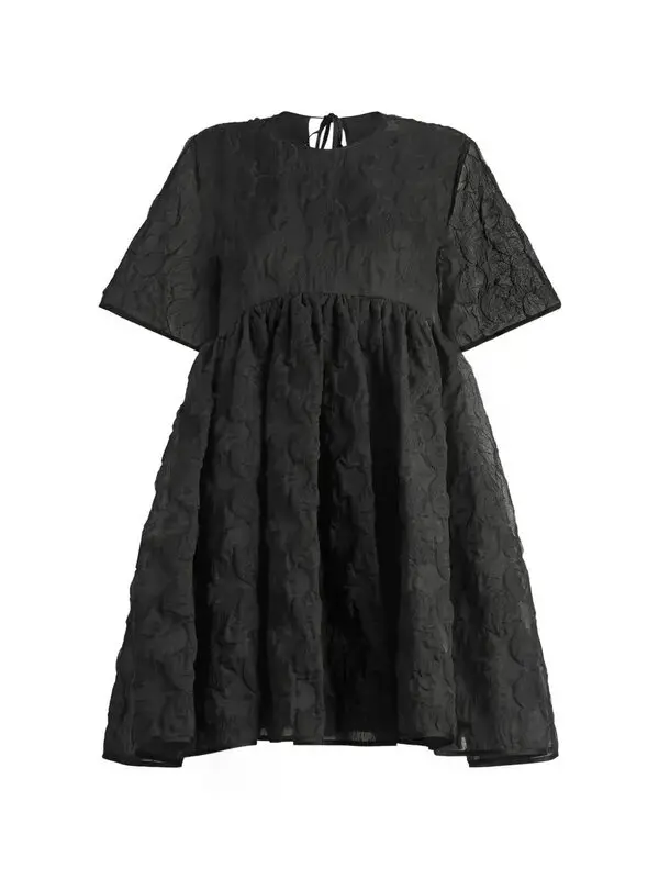 Cecilie Bahnsen Britney Textured Mini Dress - Black