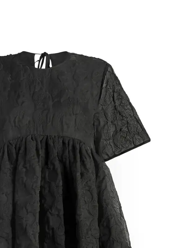 Cecilie Bahnsen Britney Textured Mini Dress - Black