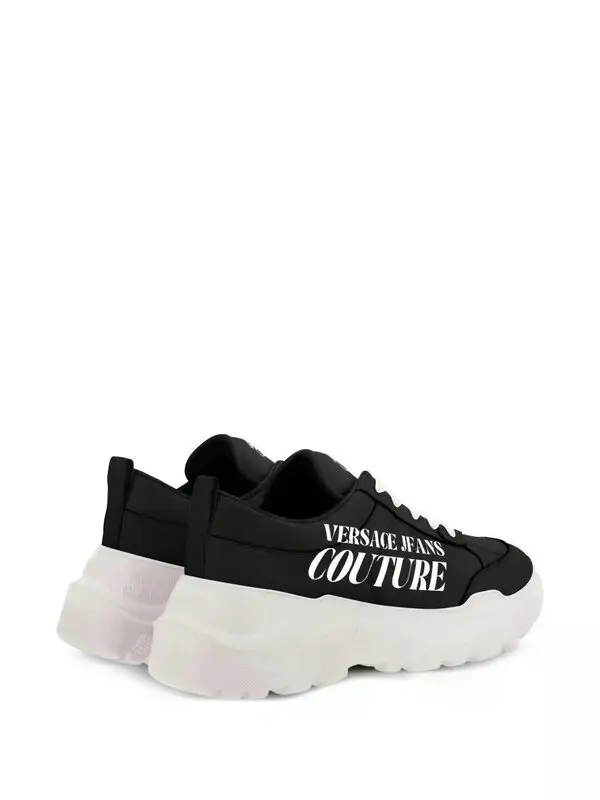 Versace Logo-lettering Sneakers - Black