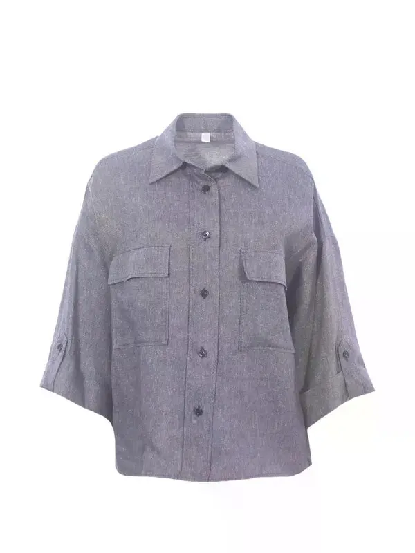 Eleventy Buttoned Shirt - Blue