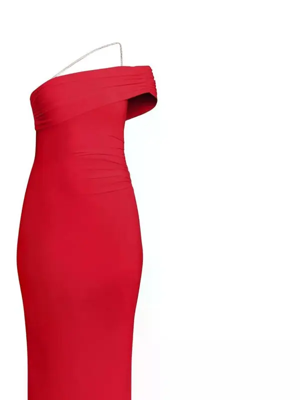 herve leger red long dress THE MAXINE GOWN